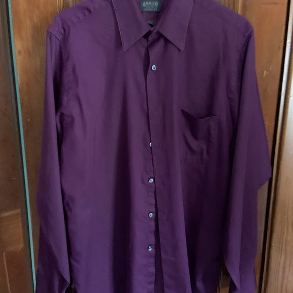 Arrow | Shirts | Mens Purple Buttondown Dress Shirt 6 3435 | Poshmark
